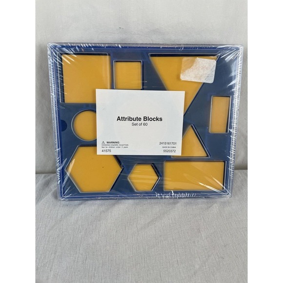 Attribute Blocks | Toys | Attribute Blocks Set Of 6 Red Yellow Blue ...